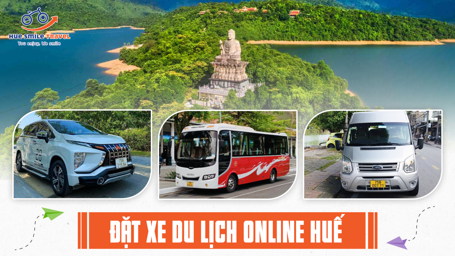 Đặt xe du lịch online Huế uy tín - chất lượng
